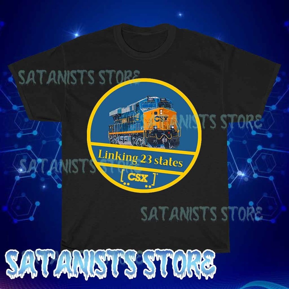New CSX Transportation Railroad Men's Black T-shirt Funny Size S to 5XL ...