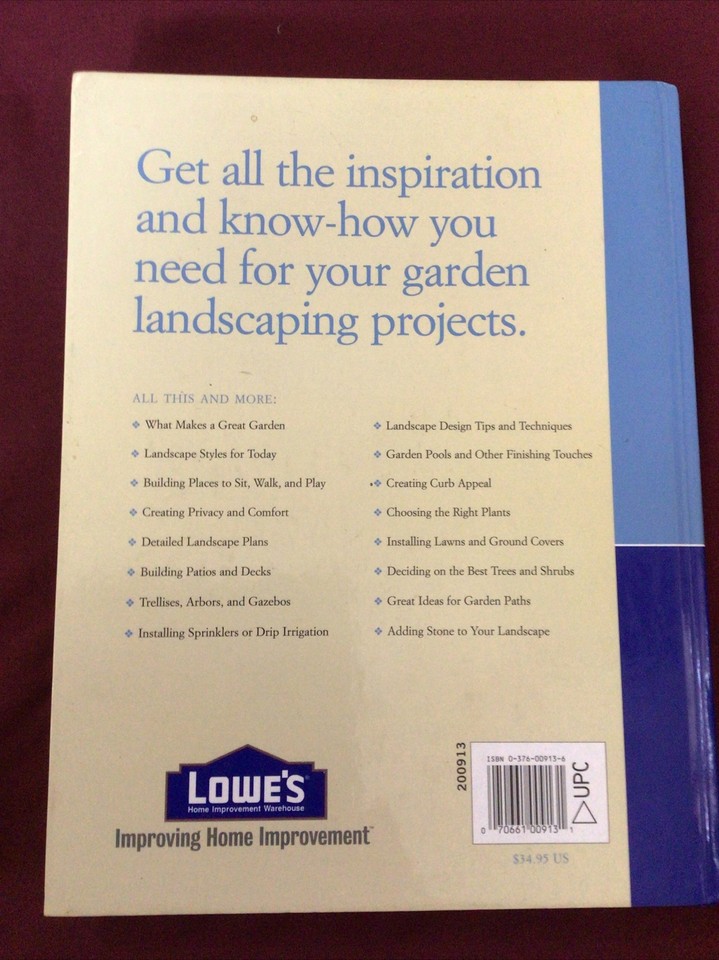 Lowe's Complete Landscaping Book-432 Photographs - | eBay