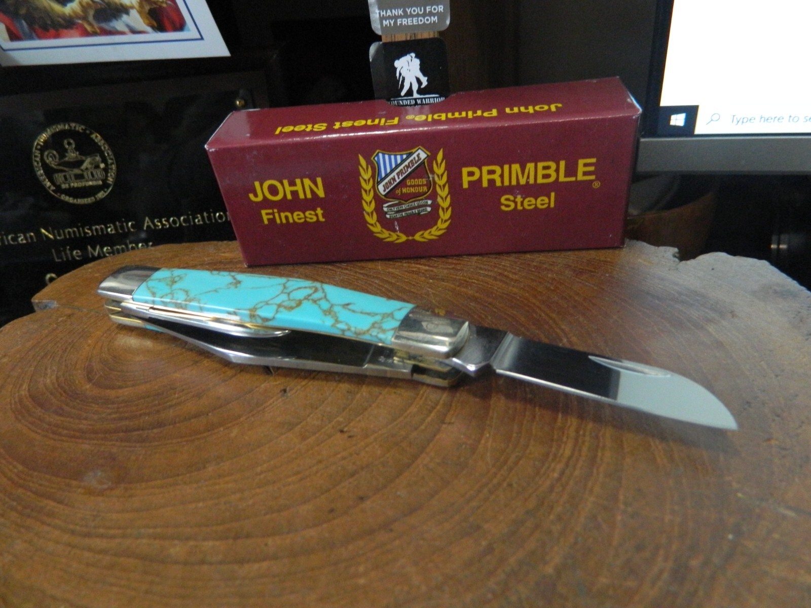 JOHN PRIMBLE KNIVES 4" STOCKMAN CLOSED 3 STAINLESS BLADES, GENUINE ...