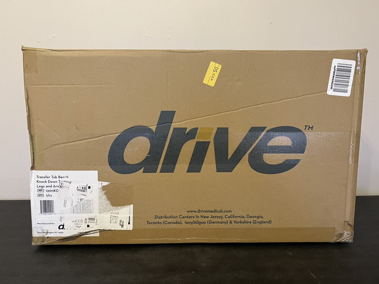 Drive Medical 12011KD-1 Plastic Tub Transfer Bench With Adjustable ...