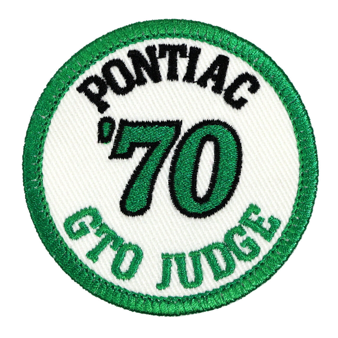 1970 Pontiac GTO Judge Embroidered Patch Ivory/Green Iron-On Sew-On Hat ...