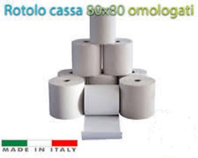 100 ROTOLI TERMICI MM. 80 X 80 METRI - CARTA CERTIFICATA DI ALTA ...