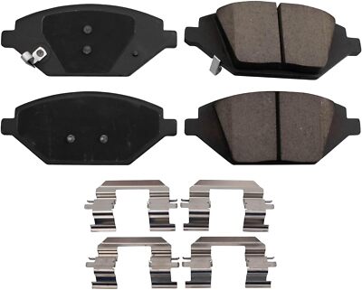 Pair Front Ceramic Disc Brake Pads with Hardware for 2016 - 2022 ...