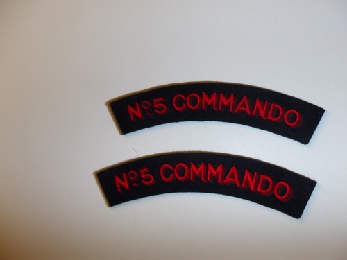 e1726 WW2 British Army No 5 Number Commando shoulder tabs pair R21C4 | eBay