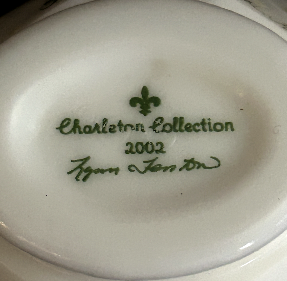 2002 Fenton Glass Charleton Perfume Bottle Hand Painted Signed 22K Gold ...