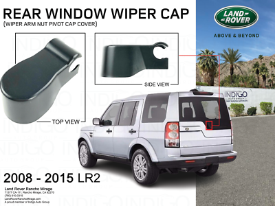 Land Rover LR2 Rear Window Back Glass Wiper Arm Nut Pivot Cap Cover ...