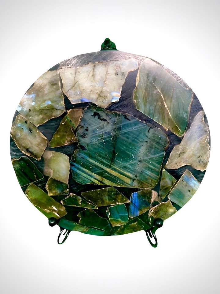 Labradorite 4.3-5" Round Crystals Coasters Stones Minerals Bar ...