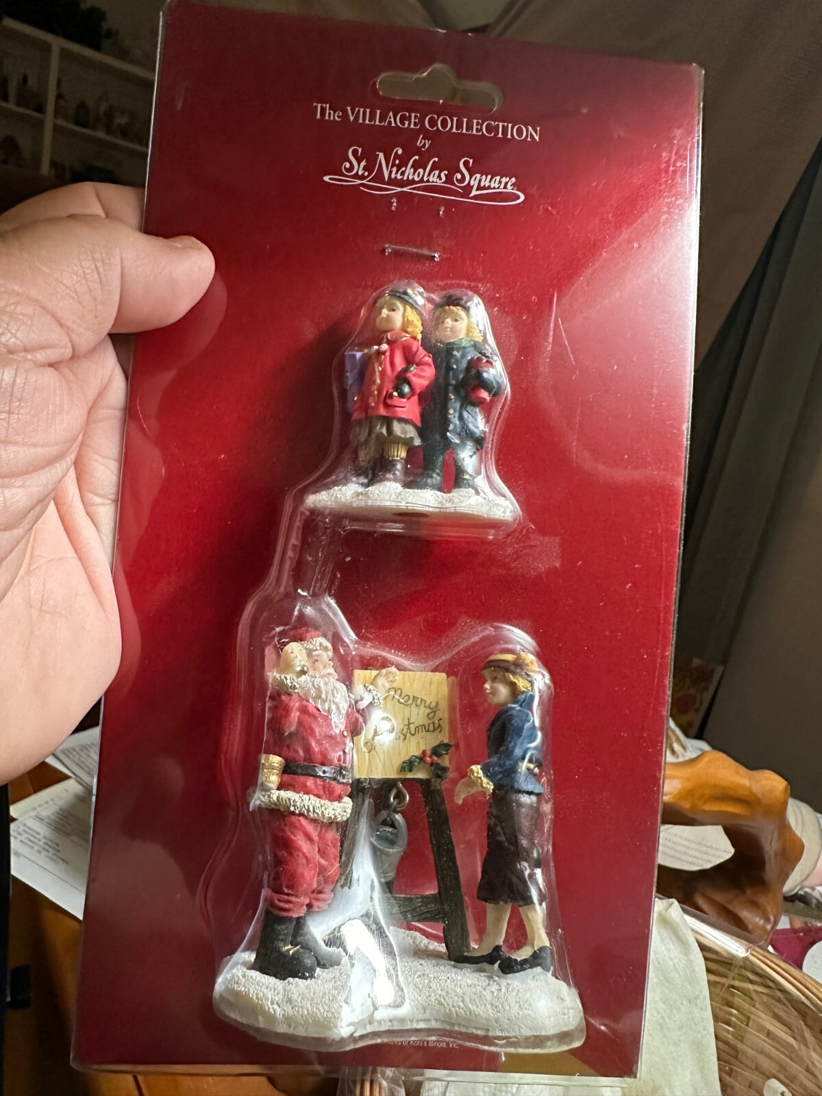 The Village Collection St Nicholas Square Bell Ringer Santa & Children ...