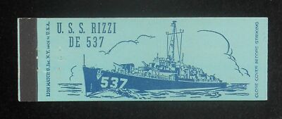 1950s Full Length USS Rizzi DE 537 Destroyer Launched 1943 Scrapped ...