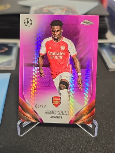 2023-24 Topps Chrome Bukayo Saka Color Match Refractor! #06/99! Arsenal ...