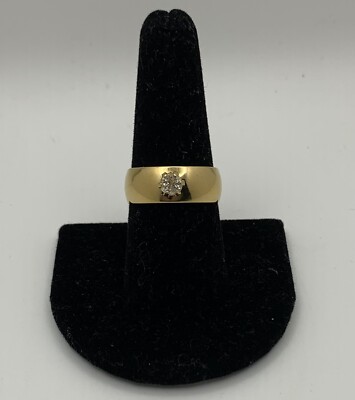 Signed SETA Gold tone 3/8” band with Rhinestone. Size 8 1/2 | eBay