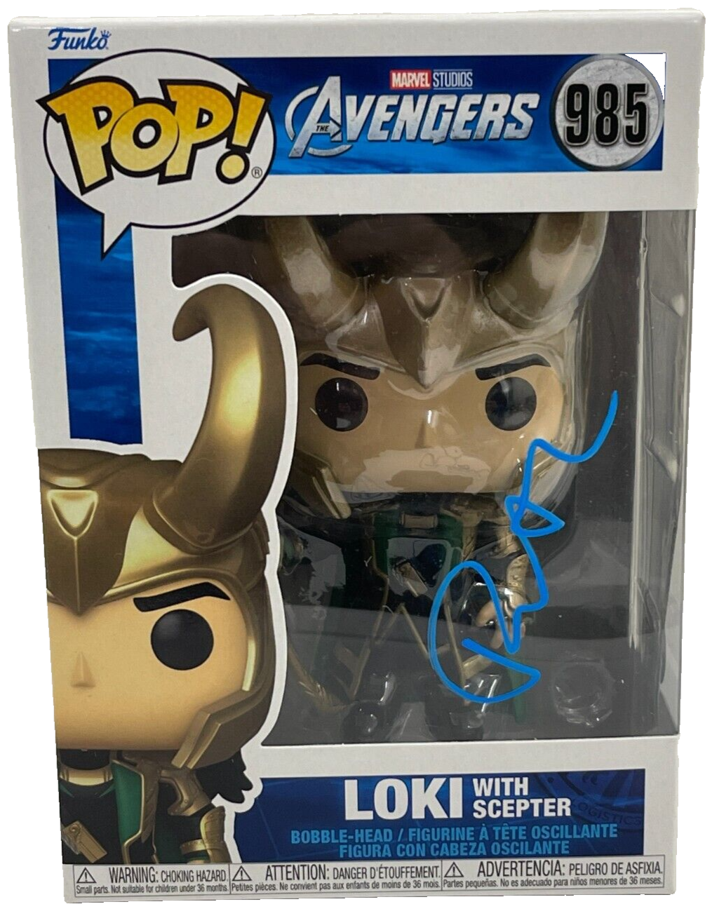 Tom Hiddleston Signed Loki Funko Avengers 985 Marvel Autograph Beckett ...