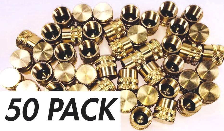 50 Pack 1/4 inch Flare Caps Freon Access Port Covers R22 410A Rubber ...