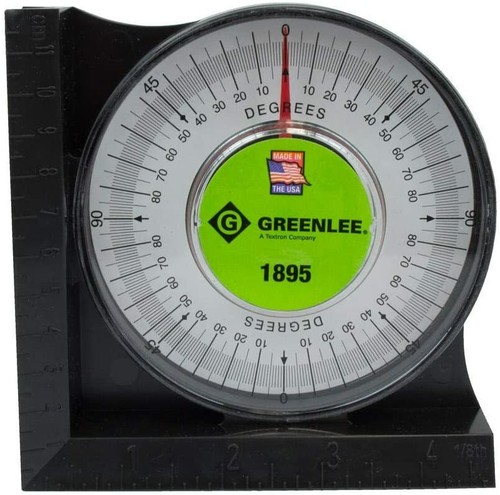 GREENLEE 555DX BENDING SCALE MAGNETIC ANGLE DETECTOR PROTRACTOR 0-90 ...