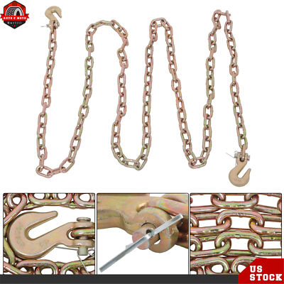 Heavy Duty 1/4" X 12' Tow Chain Automotive Truck Towing Log Chain Truck ...