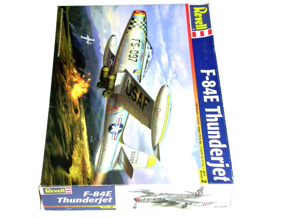 Revell F-84E Thunderjet Airplane Fighter Jet Model Kit #85-5494 NIB 1/ ...