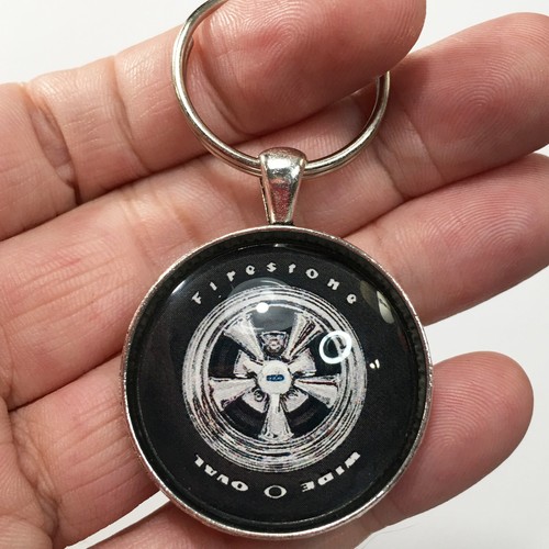 Vintage Cragar Chrome Mag Wheel Rim Firestone Wide O Oval Keychain ...