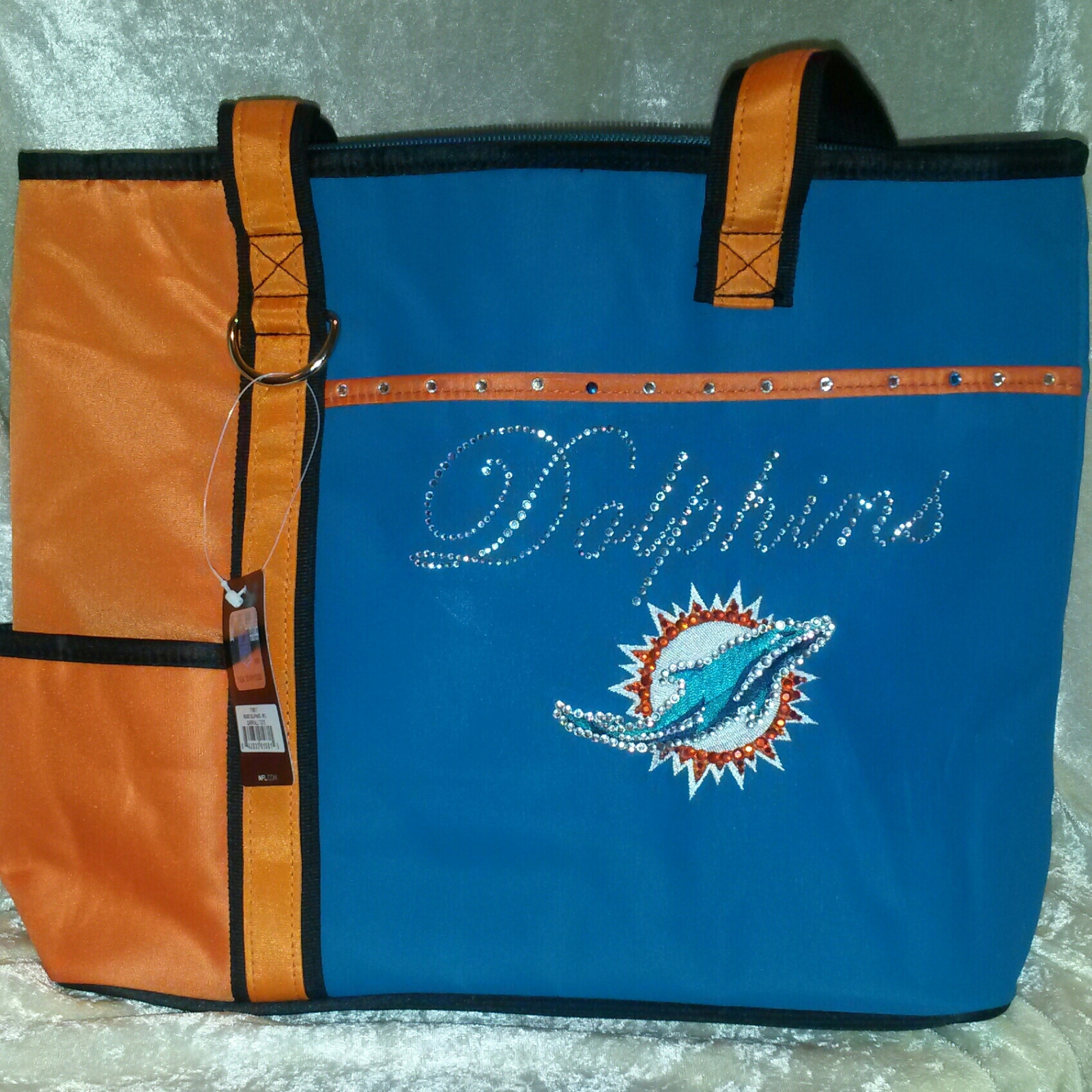 Miami Dolphins Tote Rhinestone Bling NFL Purse Bag ~NEW~ | eBay