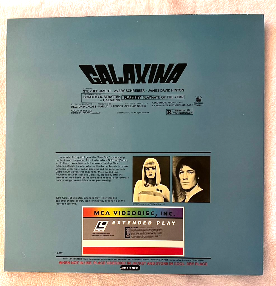 Galaxina 1980 Laserdisc Stephen Macht Avery Schreiber | eBay UK