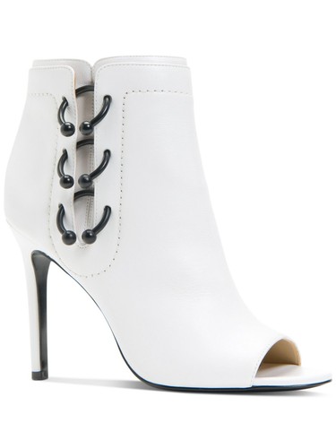 KATY PERRY Womens White Ring The Unity Peep Toe Stiletto Leather ...