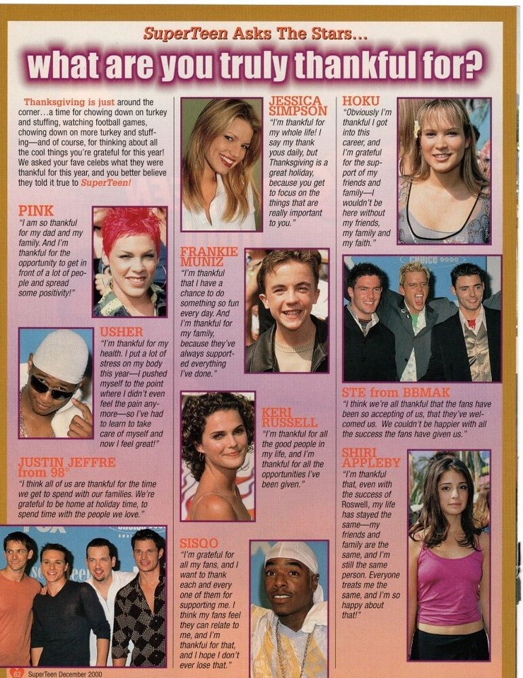 LMNT pinup Keri Russell Jessica Simpson Hoku Pink Usher Sisqo Shiri ...