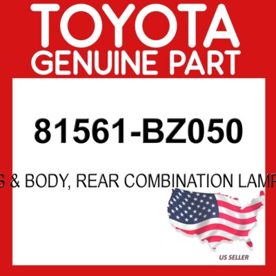 TOYOTA GENUINE OEM 81561-BZ050 LENS & BODY, REAR COMBINATION LAMP, LH ...