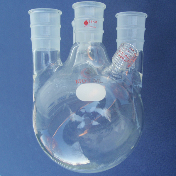 1000ml Distillation Flask Ace 5-neck 29/42 + Ace-thred Thermometer ...