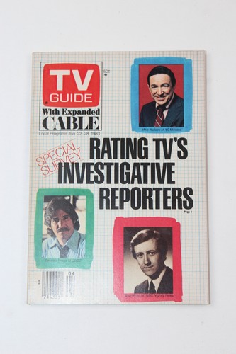 Mike Wallace Geraldo Rivera Brian Ross Jan 22-28 1983 TV Guide magazine ...