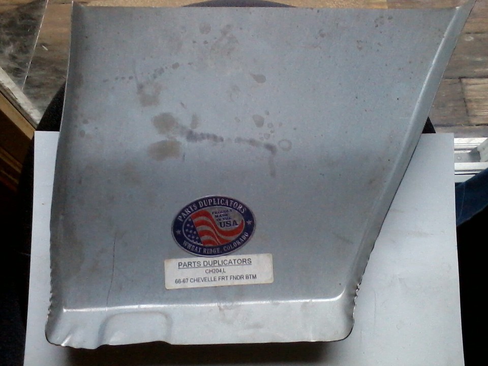 1966 1967 chevelle front left fender patch panel rust repair lower ...
