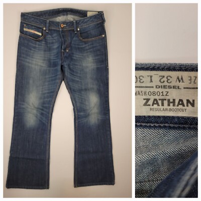 Diesel Jeans Mens Sz 32 x 33 Zathan Regular Boot Cut Button Fly Denim ...