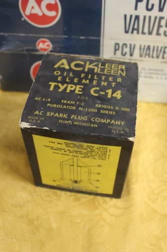 VINTAGE NOS & NORS AC KLEER KLEEN C-14 OIL FILTER | eBay