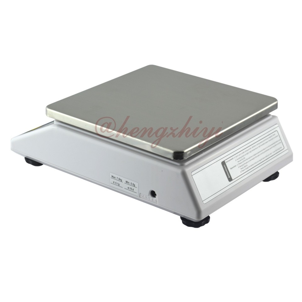 7.5kg x 0.1g Precision Digital Industrial Scale Table Top Balance w ...