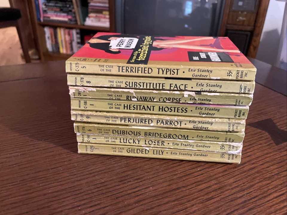 Perry Mason Erle Stanley Gardner Book Lot 50s Pulp Pocket Cardinal ...