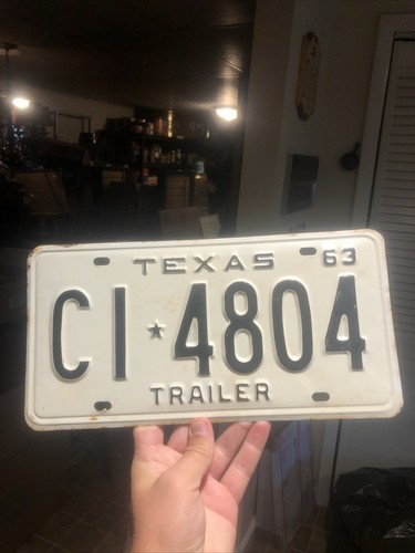 1963 Texas License Plate Trailer C1 4804 | eBay