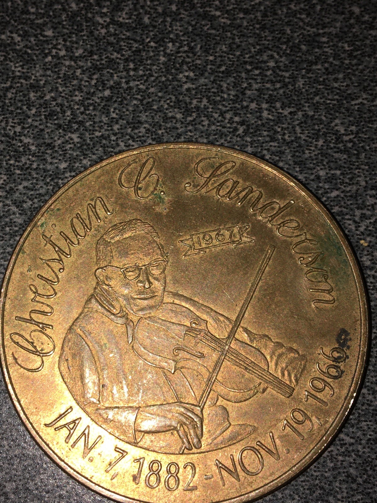 VINTAGE WEST CHESTER COIN CLUB COMMERATIVE COIN 1966 CHRISTIAN ...