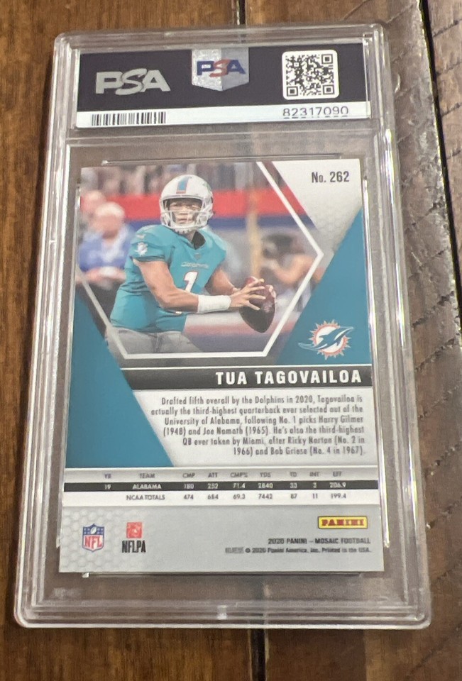 2020 Panini Mosaic Tua Tagovailoa #203 Rookie RC PSA 10 Gem Mint | eBay