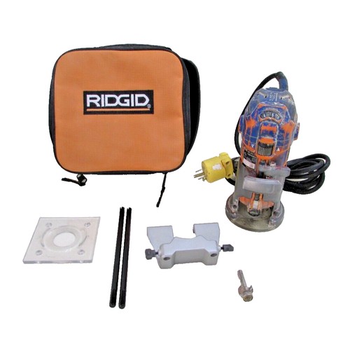 RIDGID R2401, VARIABLE SPEED COMPACT ROUTER w/ CASE, LAMINATE TRIM ...