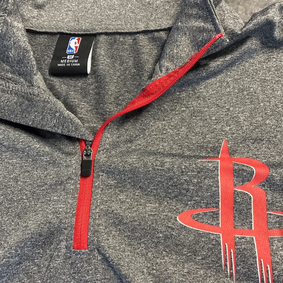 Houston Rocket LONG SLEEVE 1/4 Zip Lightweight PULLOVER Men's Medium ...