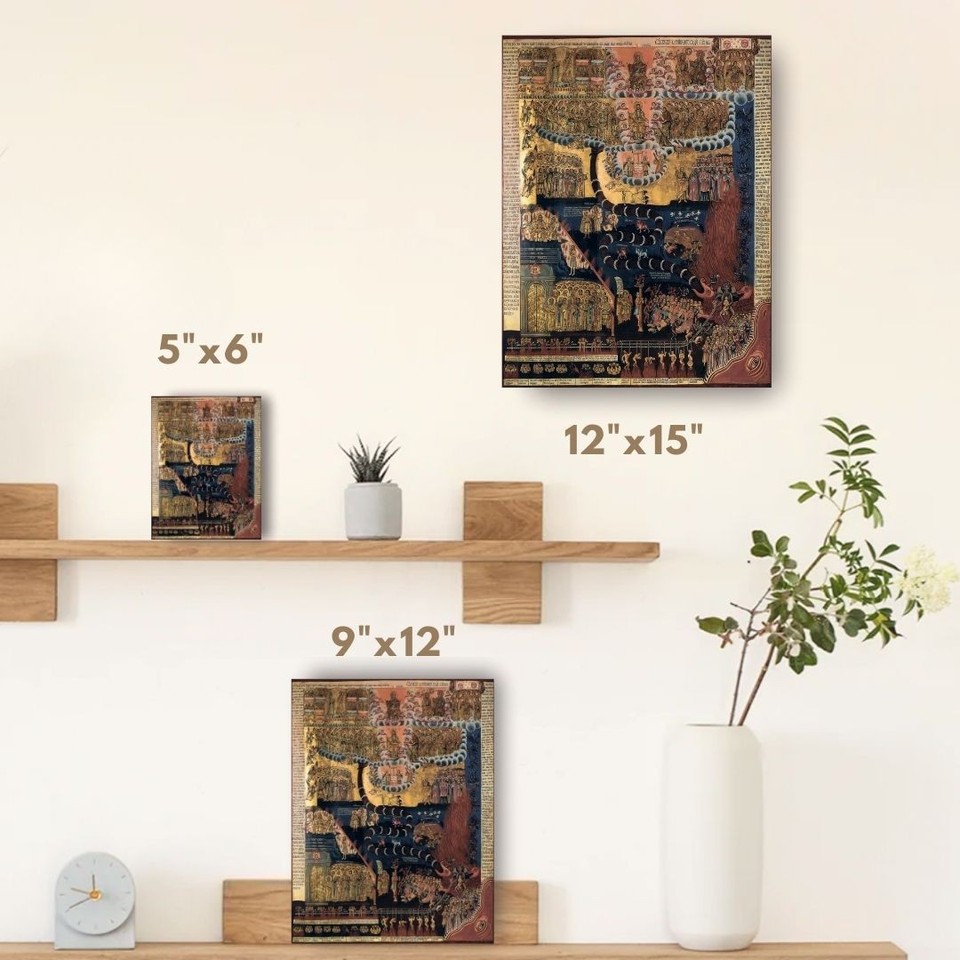 The Last Judgment of God — Orthodox Icon Rare Theological Icon 23x30 cm ...