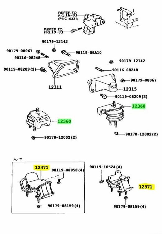 Toyota Genuine Altezza Engine Mount *2 & Transmission mount GXE1# JCE1 ...