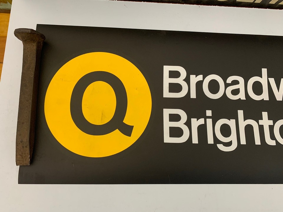 NY NYC SUBWAY ROLL SIGN Q LINE BROADWAY BRIGHTON BEACH EXPRESS LOCAL ...