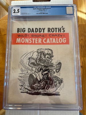 Roth's Monster Catalog #1 CGC 2.5 OW Ed Roth 1963 very early Rat Fink ...