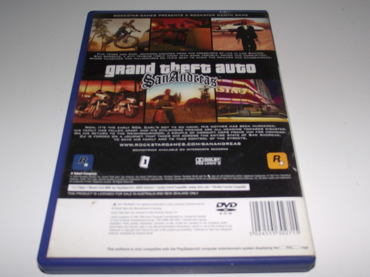 Playstation 2 PS2 Game Grand Theft Auto San Andreas - Map Manual VGC ...