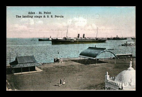ADEN ST POINT THE LANDING STATE AND SS PERSIA POSTCARD | eBay