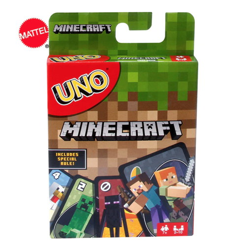 UNO Minecraft Card Game Mattel school holiday fun learning BRAIN ...