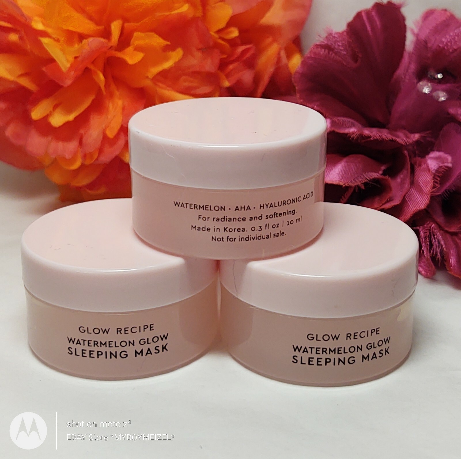 Lot of 3 Glow Recipe Watermelon Glow Sleeping Mask .3 oz Travel Sz x3 ...