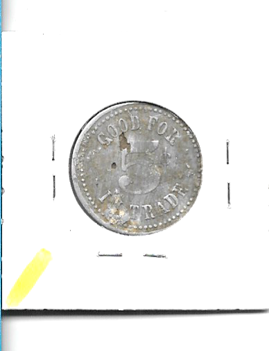 Knox, Indiana Trade Token CHAS. RANNELLS 5¢ | eBay