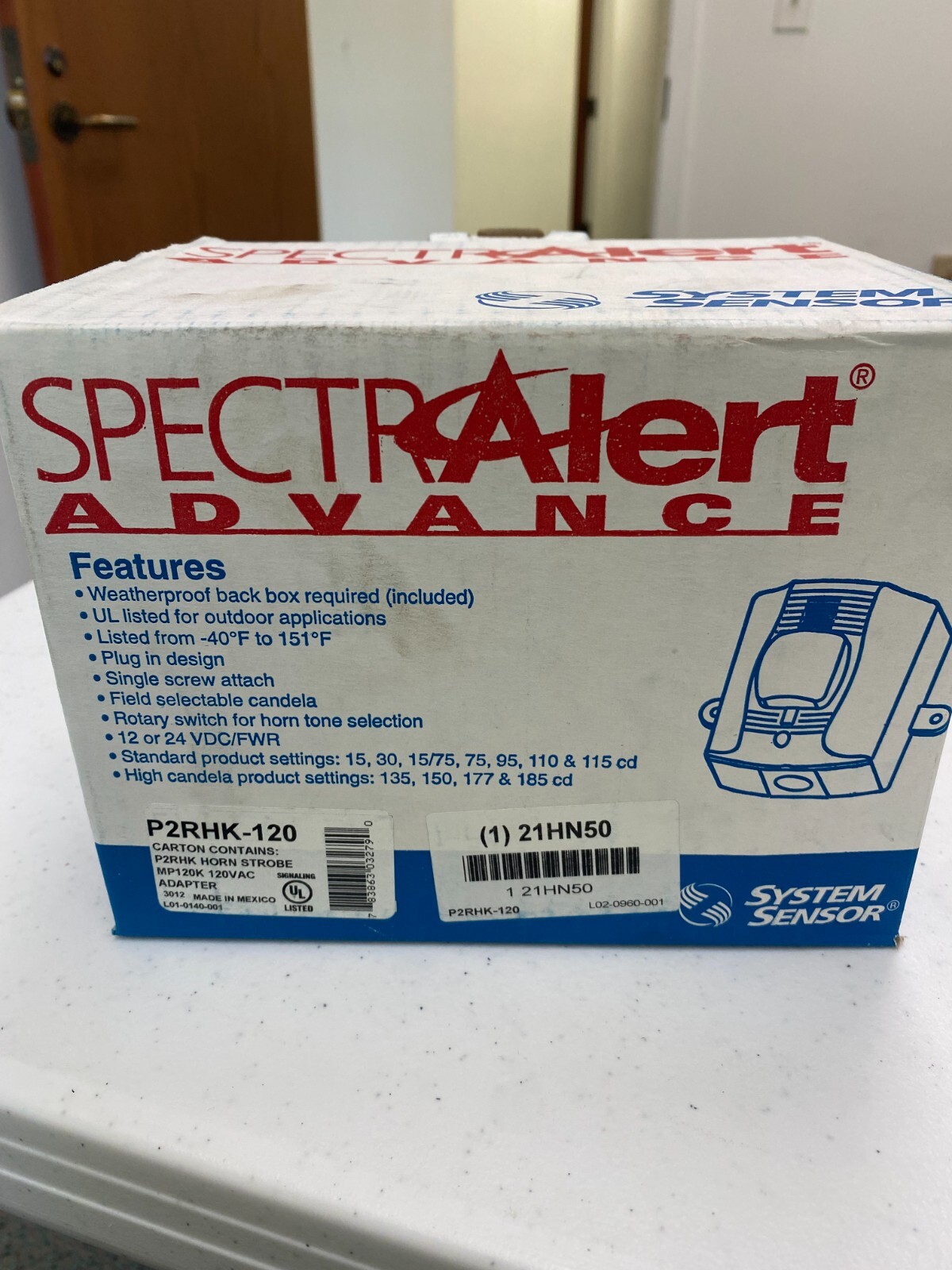 System Sensor P2RHK-120 Horn Strobes Fire Alarms 783863032790 | eBay