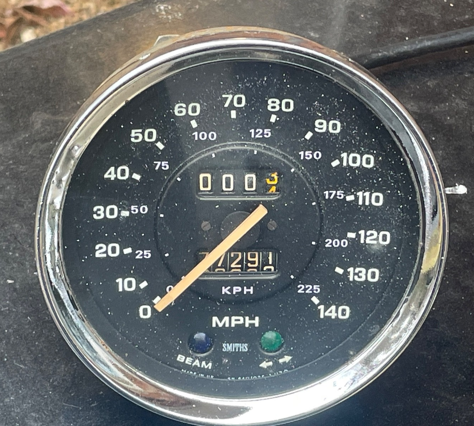 1972 1/2 - 1976 TRIUMPH TR6 OEM SMITH'S SPEEDOMETER GAUGE # SN6411/02S ...