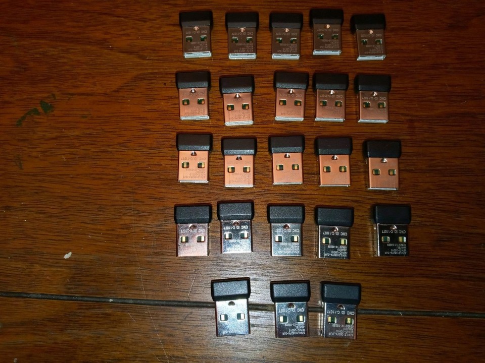 LOT OF 23 LOGITECH M/N: C-U0010 NON-UNIFYING USB RECEIVER DONGLE CNC ID ...